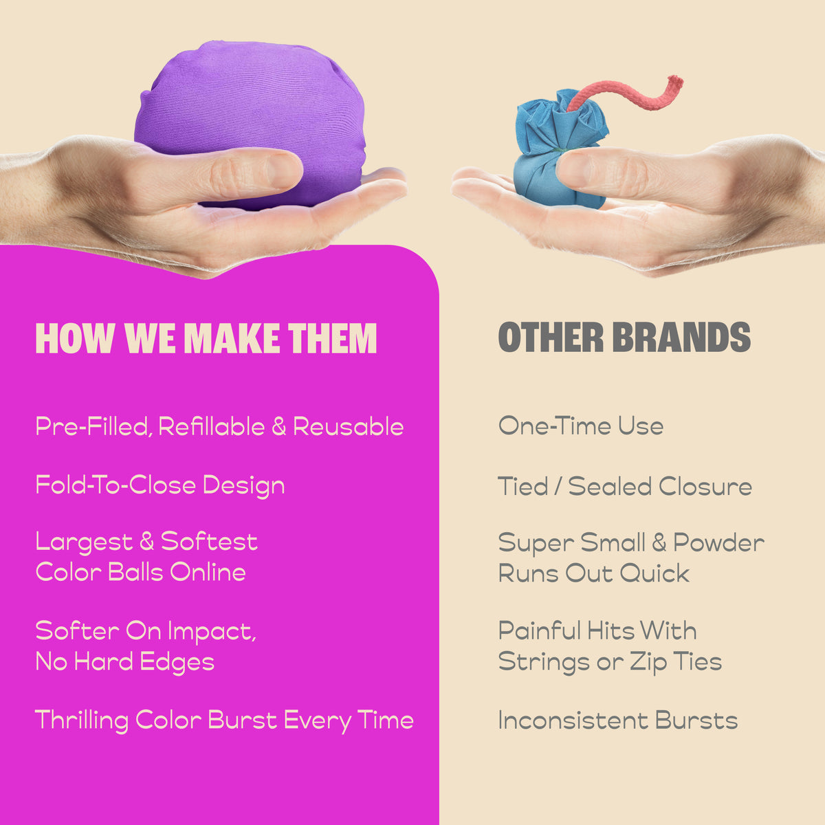 Color Powder Balls – 10 Bright Colors for Events | Chameleon