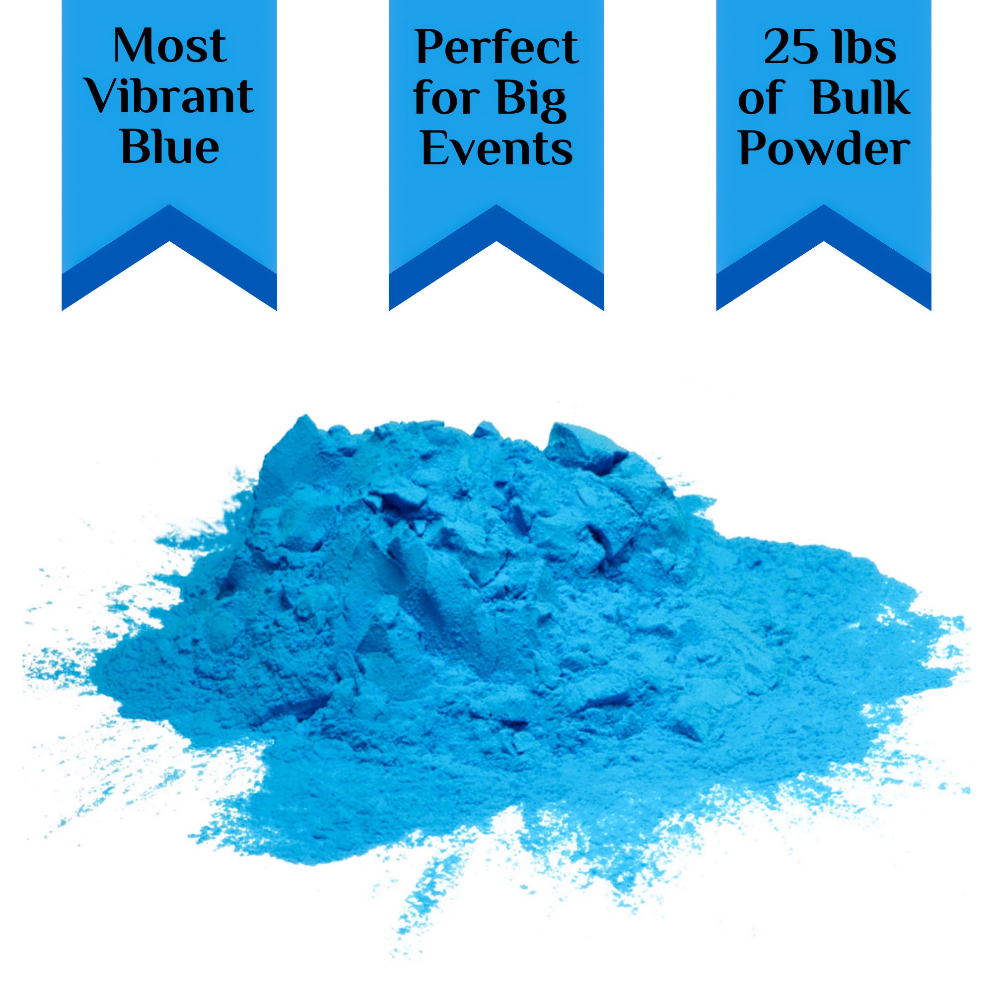 25 lb Blue Gender Reveal Powder | Jumbo Color Powder Bag