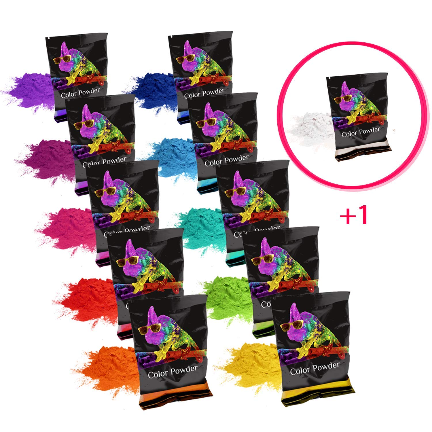 70g Color Powder Pack – 10 Pack + Bonus | Chameleon Colors